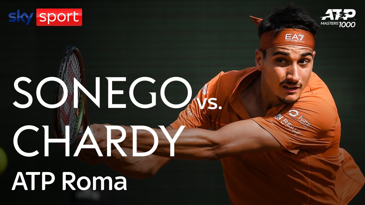 ATP Roma, Sonego-Chardy 6-2, 6-1: highlights - YouTube