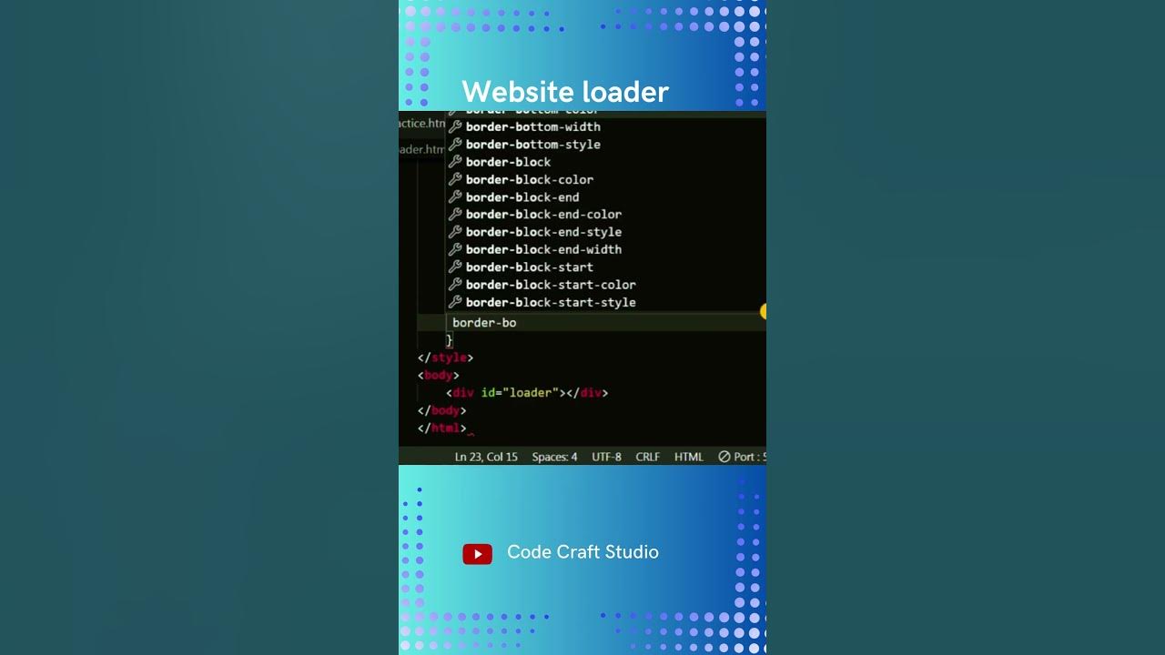 Beautifull website loader Using Html &CSS#shorts #youtubeshorts #foryou #website #programming ...