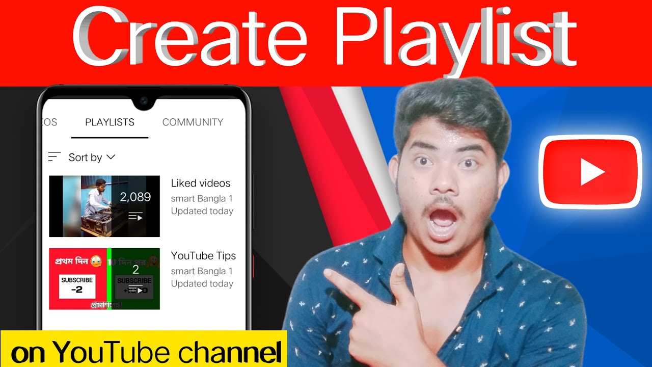 How To Add Playlist YouTube Channel in Mobile|ইউটিউব চ্যানেল এ কিভাবে ...
