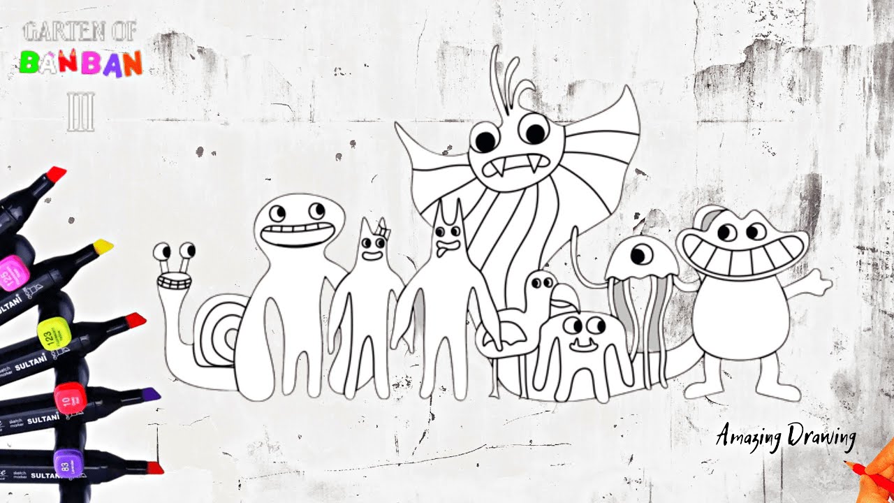 How to color easy Garten of Banban 3 #Part 2 / How to Color Banban 3 ...