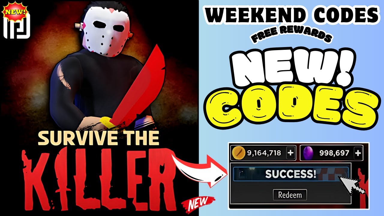 🎄WINTER+WEEKEND CODES🎄SURVIVE THE KILLER ROBLOX CODES 2024 - SURVIVE ...