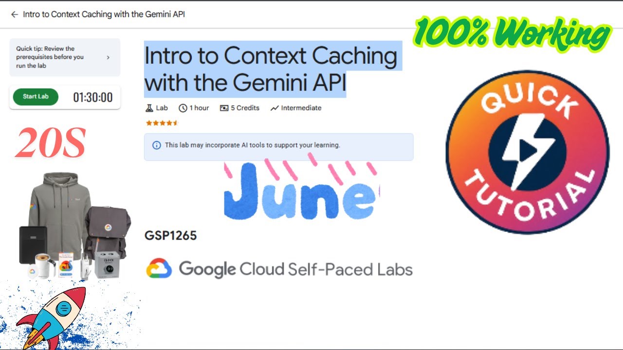 Intro to Context Caching with the Gemini API #GSP1265 [JUNE] #qwiklabs #arcade - YouTube