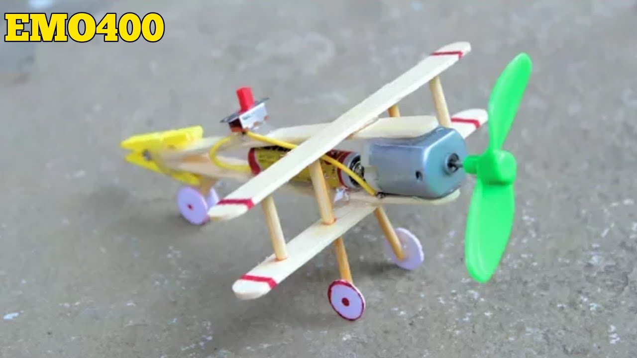 How to make Aeroplane with DC motor DIY - YouTube