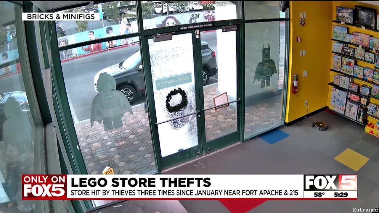 Thieves hit Las Vegas Valley Lego store three times since opening - YouTube
