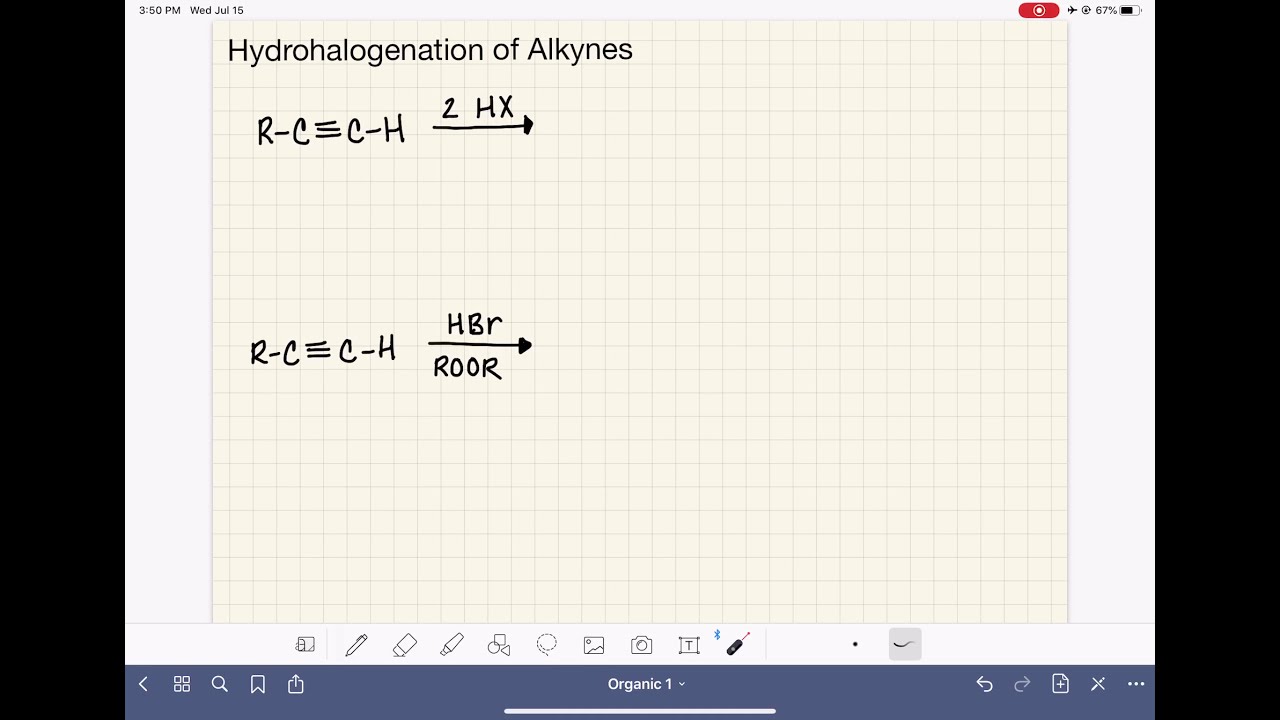 122: Hydrohalogenation of alkynes - YouTube