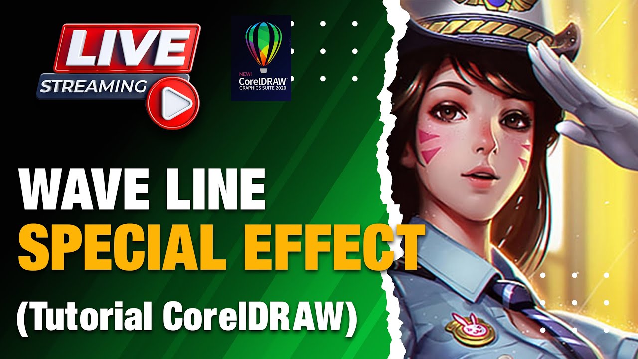 CorelDRAW Tutorial - Wave line Effect | Garis bergelombang - YouTube