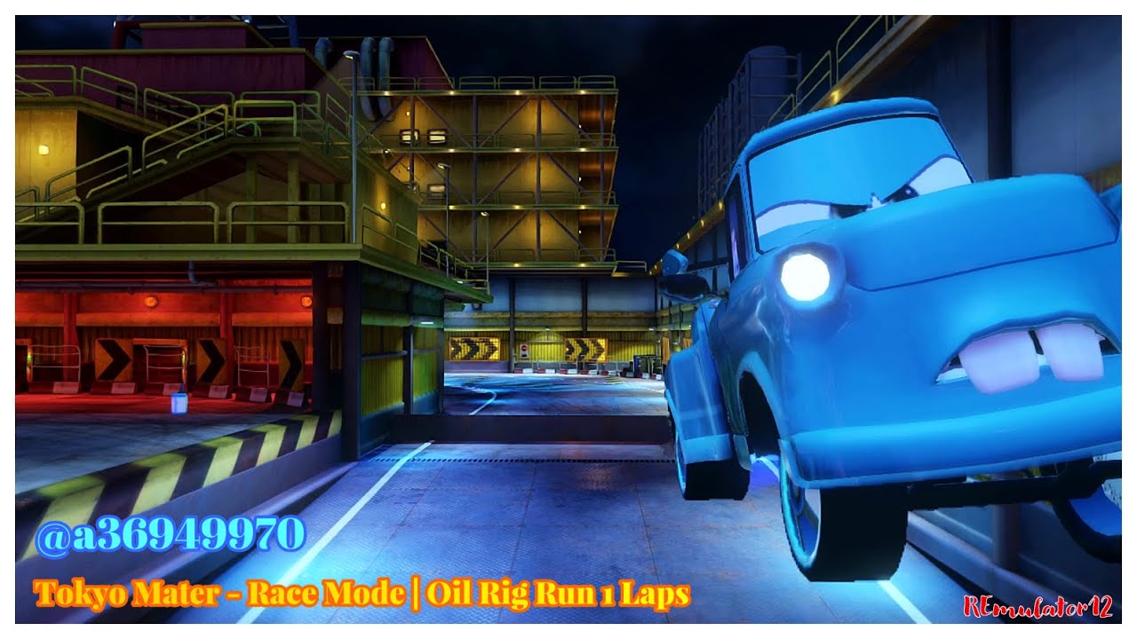 Cars 2 The Video Game | Tokyo Mater - Race Mode | Oil Rig Run 1 Lap ...