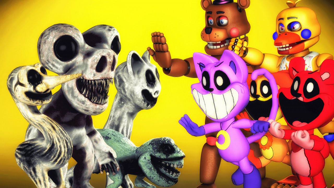 [SFM FNaF] Rockstar & Smiling Critters vs Zoonomaly Monsters - YouTube