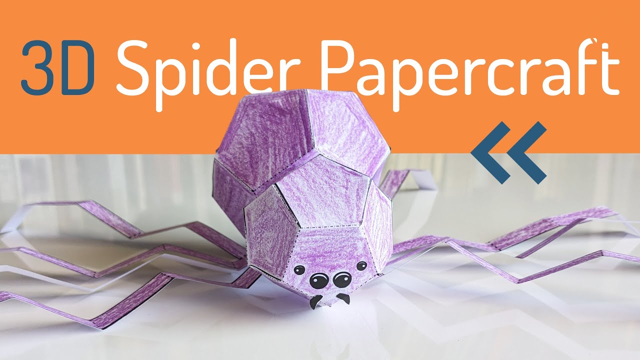 3D Spider Papercraft Printable - YouTube