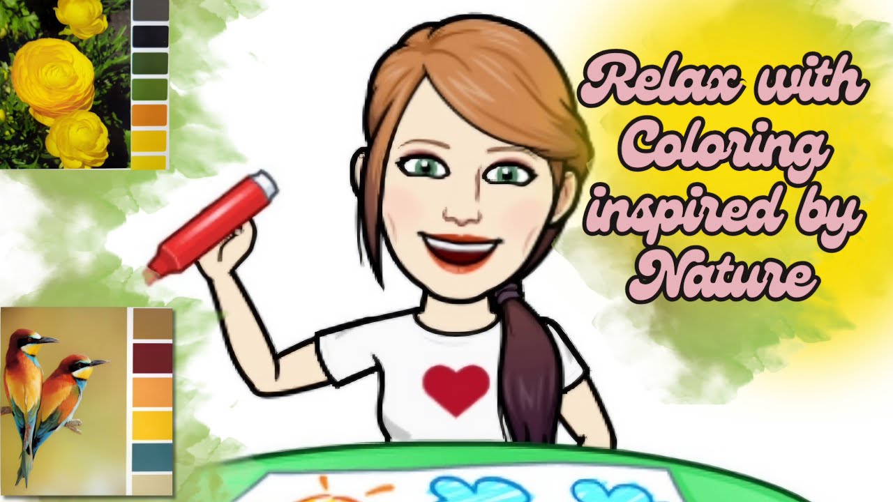 Relaxing with Coloring Inspired by Nature (Art Therapy ) - YouTube