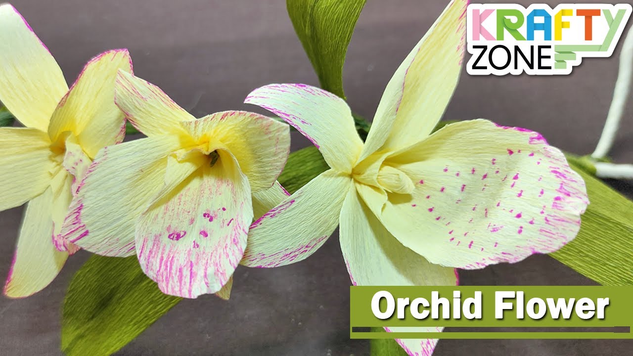 How to make orchid flower / DIY Orchid flower /decor orchid flower ...