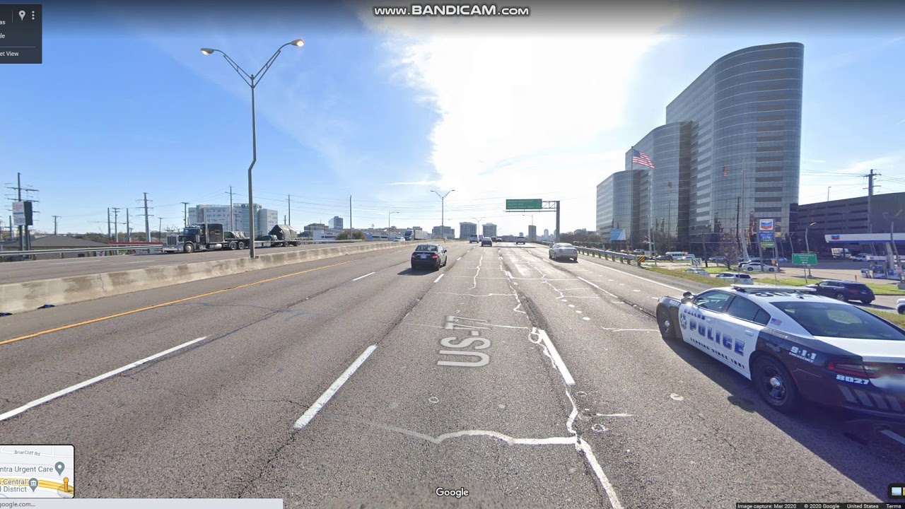 Stemmons Freeway (Interstate 35E Exits 439 to 428) southbound - YouTube