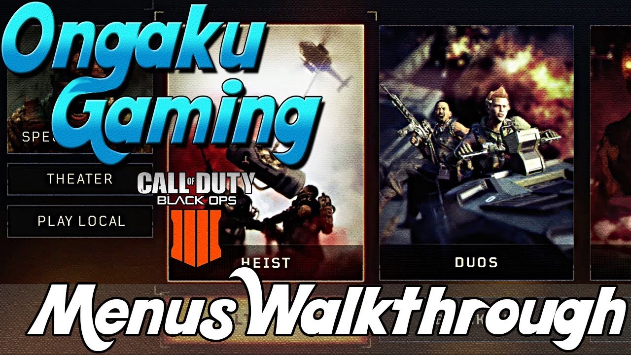 Black ops 4 | Menus Overview and Walkthrough - YouTube