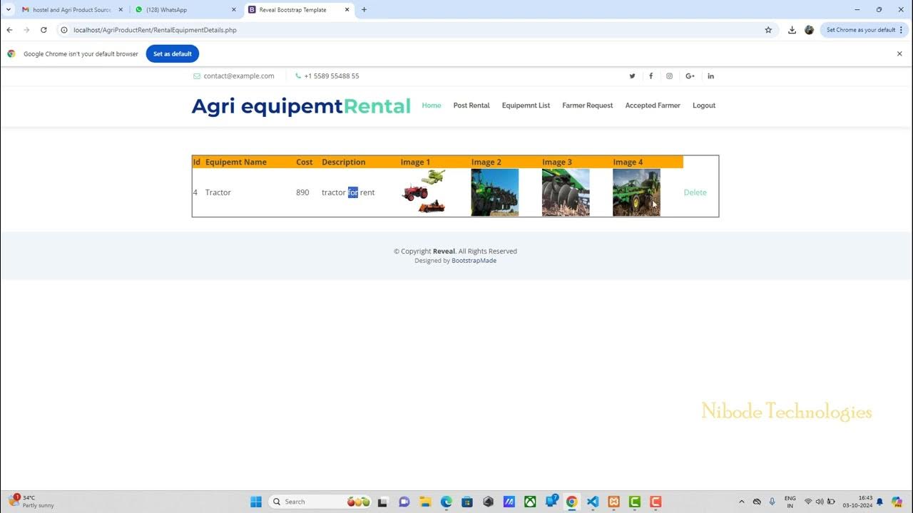 Agriculture Equipment Rental System using PHP and MySQL - YouTube