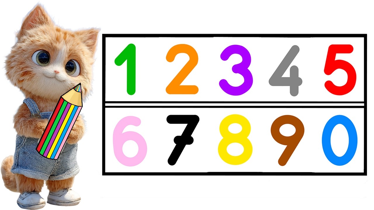 Learn Numbers 1-9 with Yufi | Drawing & Color Numbers for Kids #109 ...