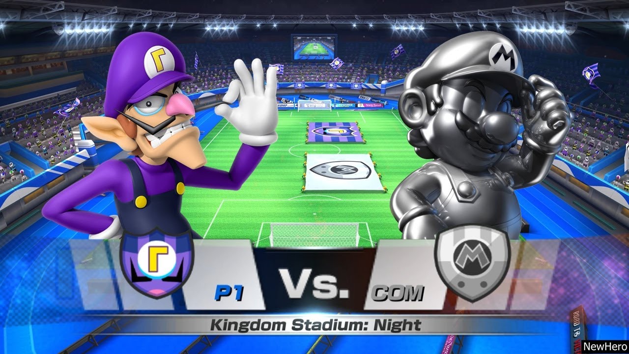 Mario Sports Superstars - Waluigi/Luigi Vs. Metal Mario/Mario - YouTube