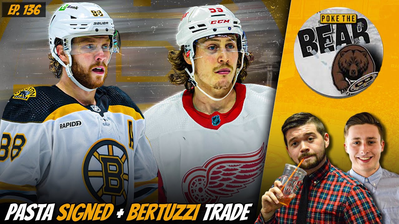 Reacting to Tyler Bertuzzi TRADE & David Pastrnak EXTENSION | Poke the ...