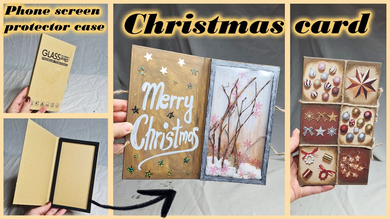 CHRISTMAS CARD DIY from scrap | Holiday crafts | Best out of waste ...