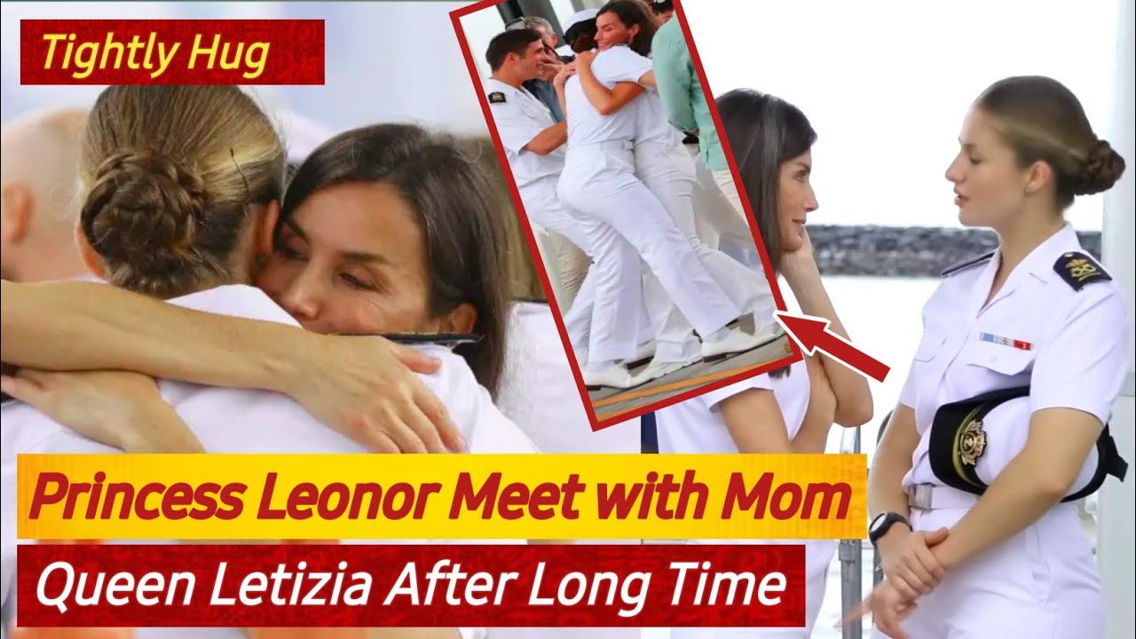 Princess Leonor tightly Hug to mom Queen Letizia after four months ...