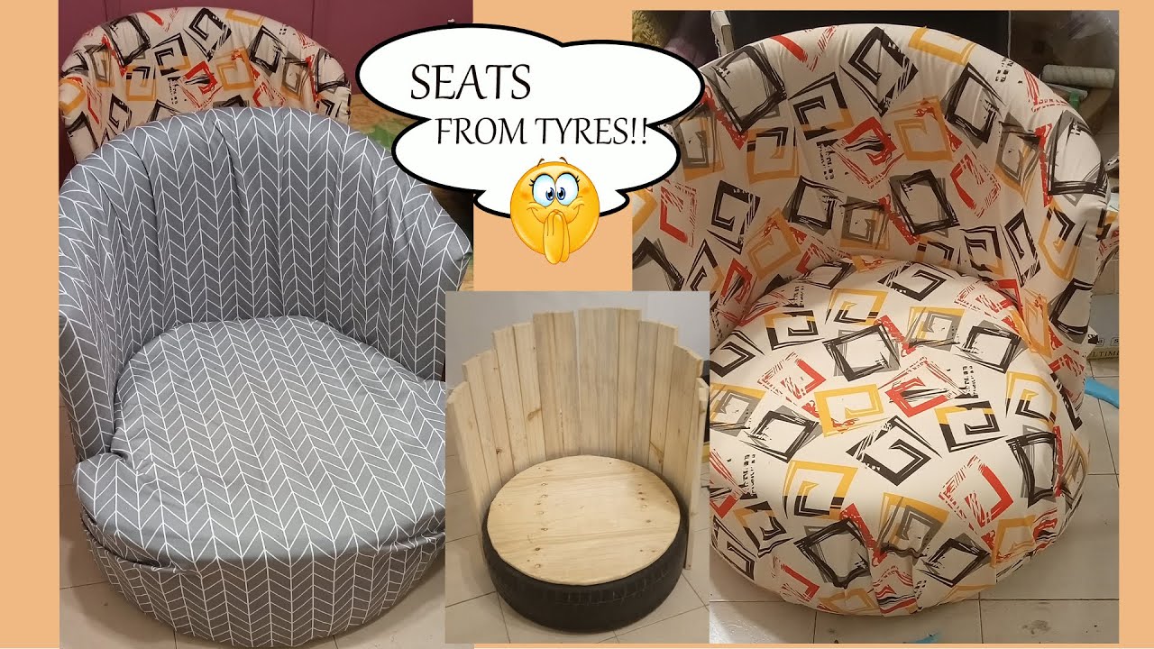 Making my seats from used tyres | tires. - YouTube