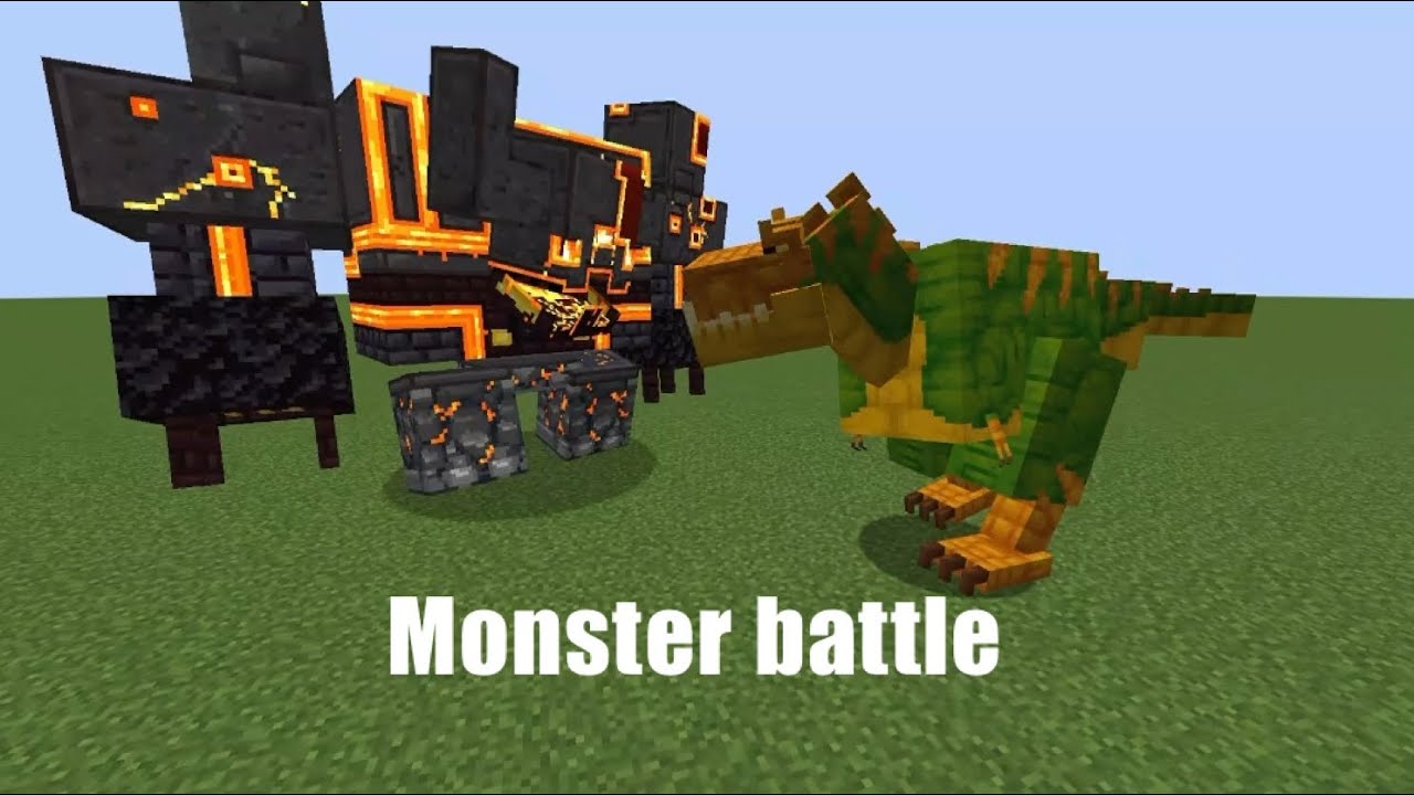 Tremorsaurus vs Netherite monstrosity|Minecraft|1.20.1| - YouTube