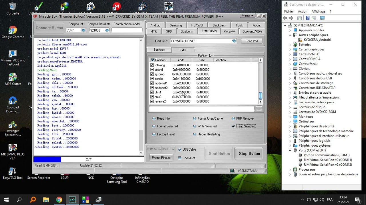 read partition + factory reset + frp kyocera kyv37 - YouTube