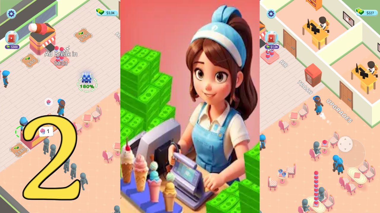 My Ice Cream Game: Idle Tycoon Gameplay Mobile Game Walkthrough All ...