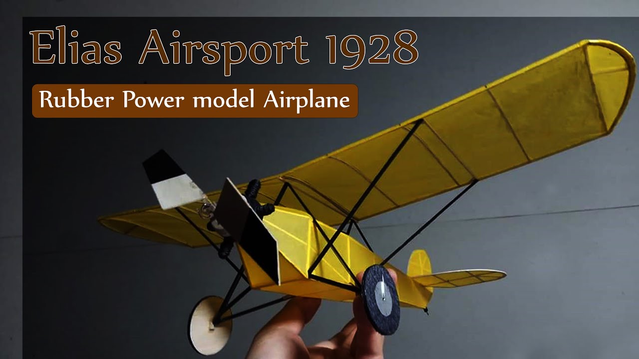 Rubber Power Model Airplane Elias Airspot 1928 (14" wingspan) - YouTube