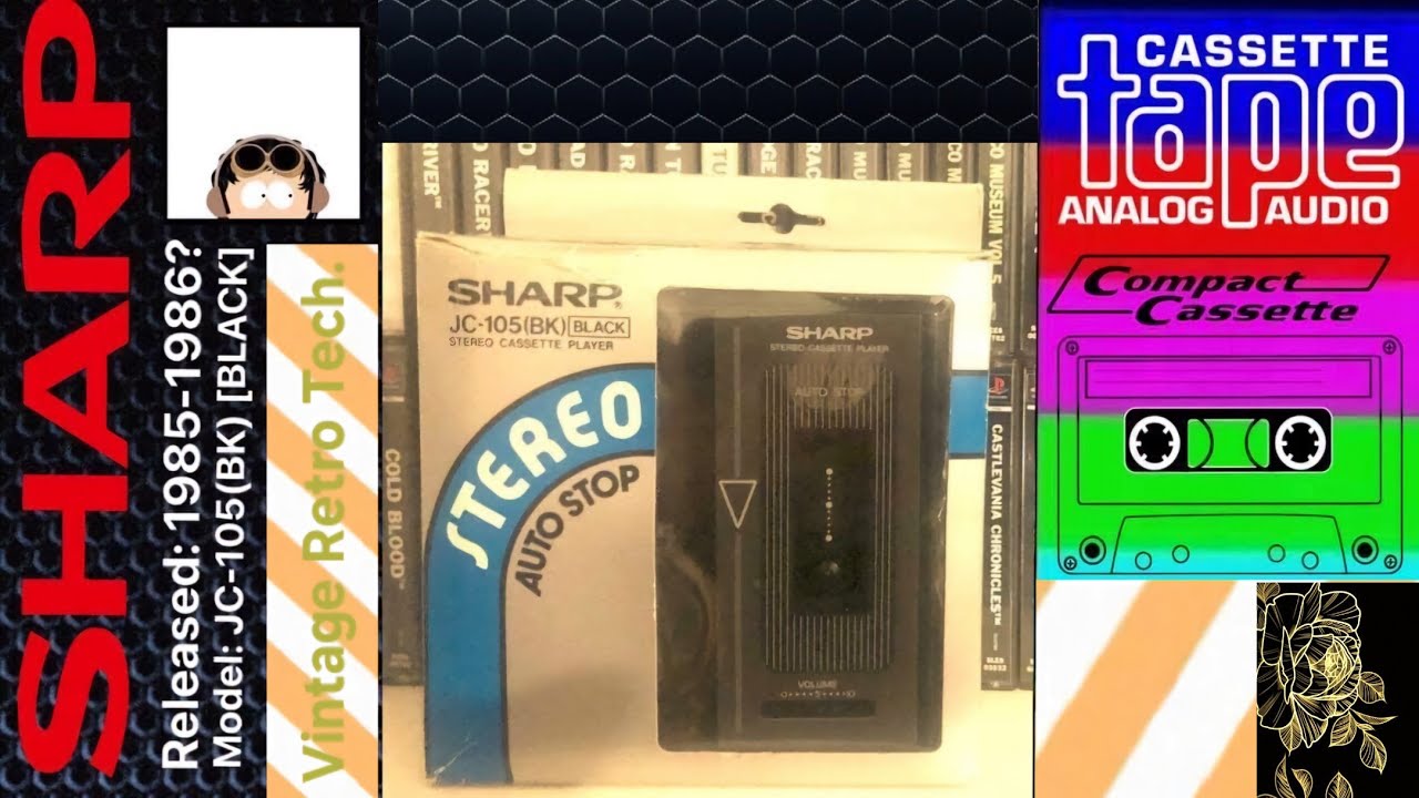 Sharp JC-105(BK) “Black” Stereo Auto Stop [Portable Cassette] - Test ...
