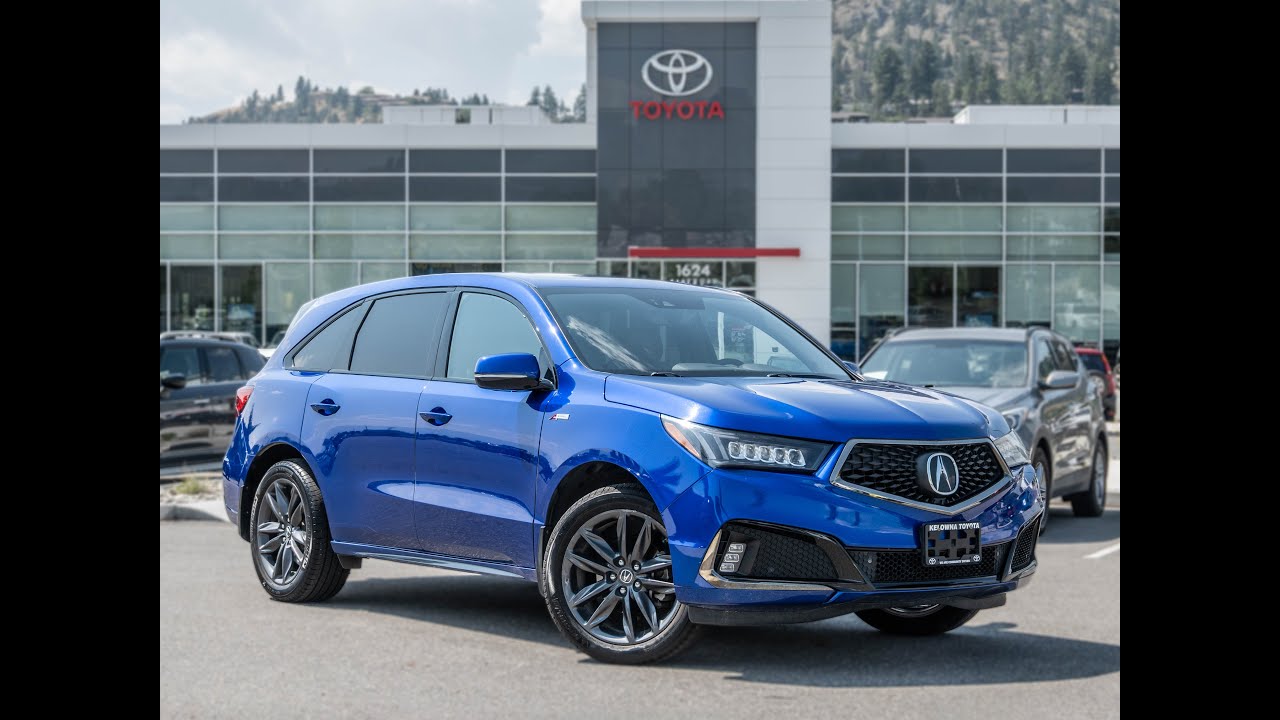 Blue Used 2019 Acura MDX A-Spec Walkaround - Kelowna Toyota - YouTube