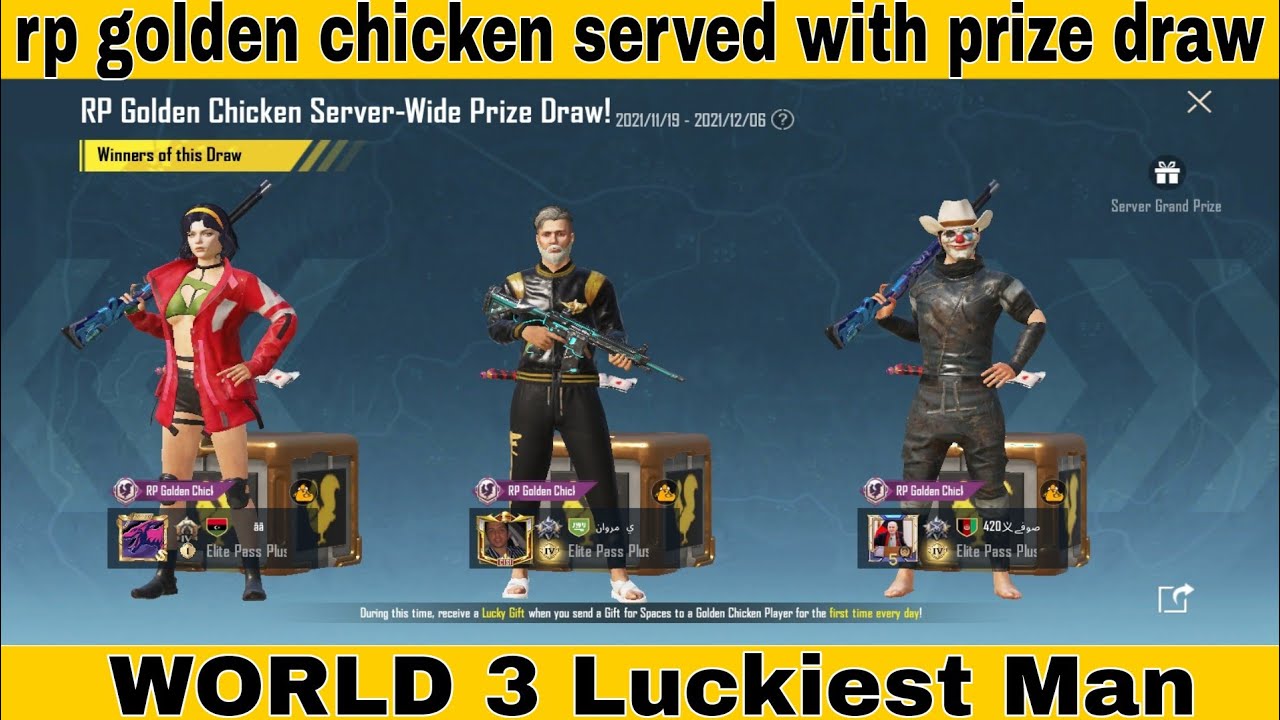 Rp Golden Chicken Served With Prize Draw M5 Royal Pass Winner World 3 ...