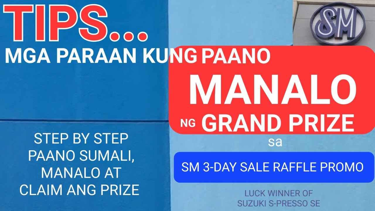 PAANO MANALO sa SM 3-DAY SALE RAFFLE PROMO - YouTube