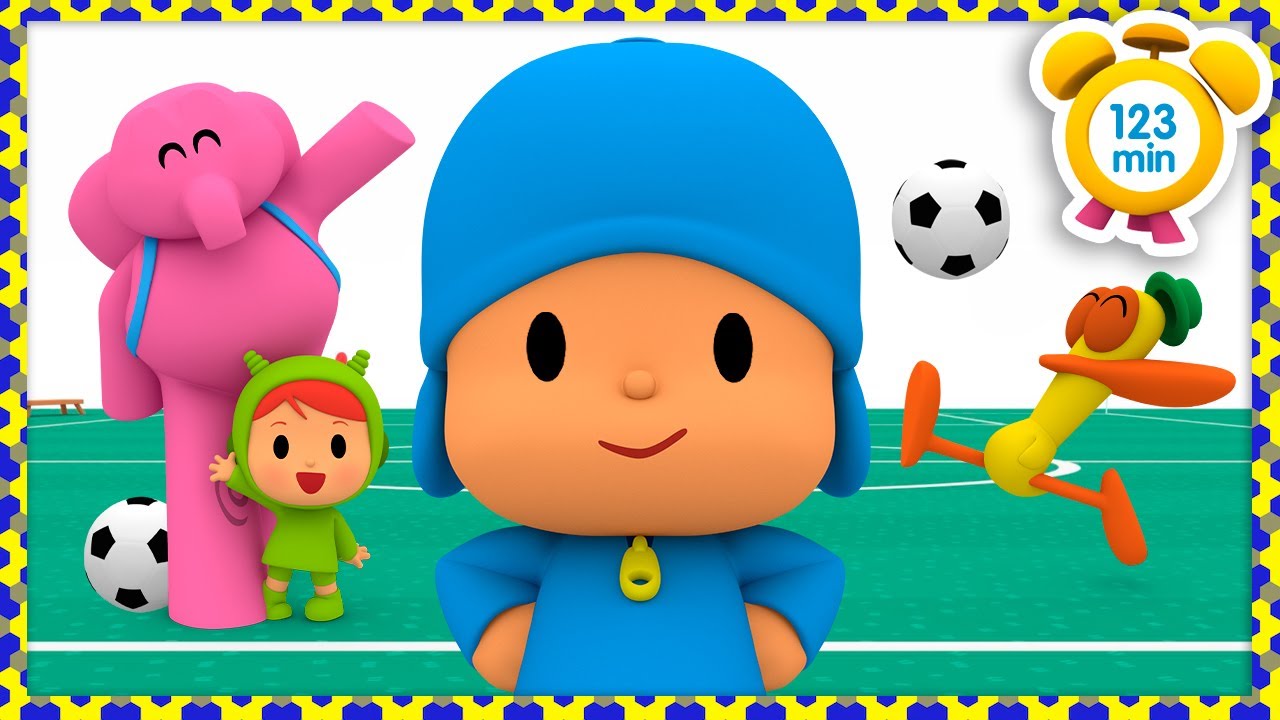 ⚽️ POCOYÓ FÚTBOL: PELOTA DE FÚTBOL Mejores jugadas del Mundial 123 min CARICATURAS DIBUJOS ...