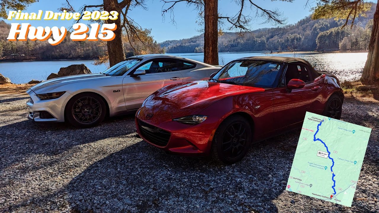 Final Drive Of 2023 | Mustang & Miata Driving HWY 215 To Blue Ridge ...
