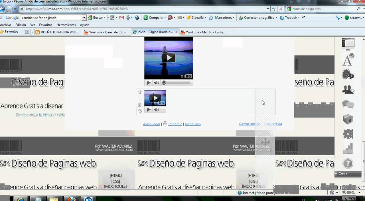 cambiar tamaño de videos[codigos html] jimdo gratis - YouTube