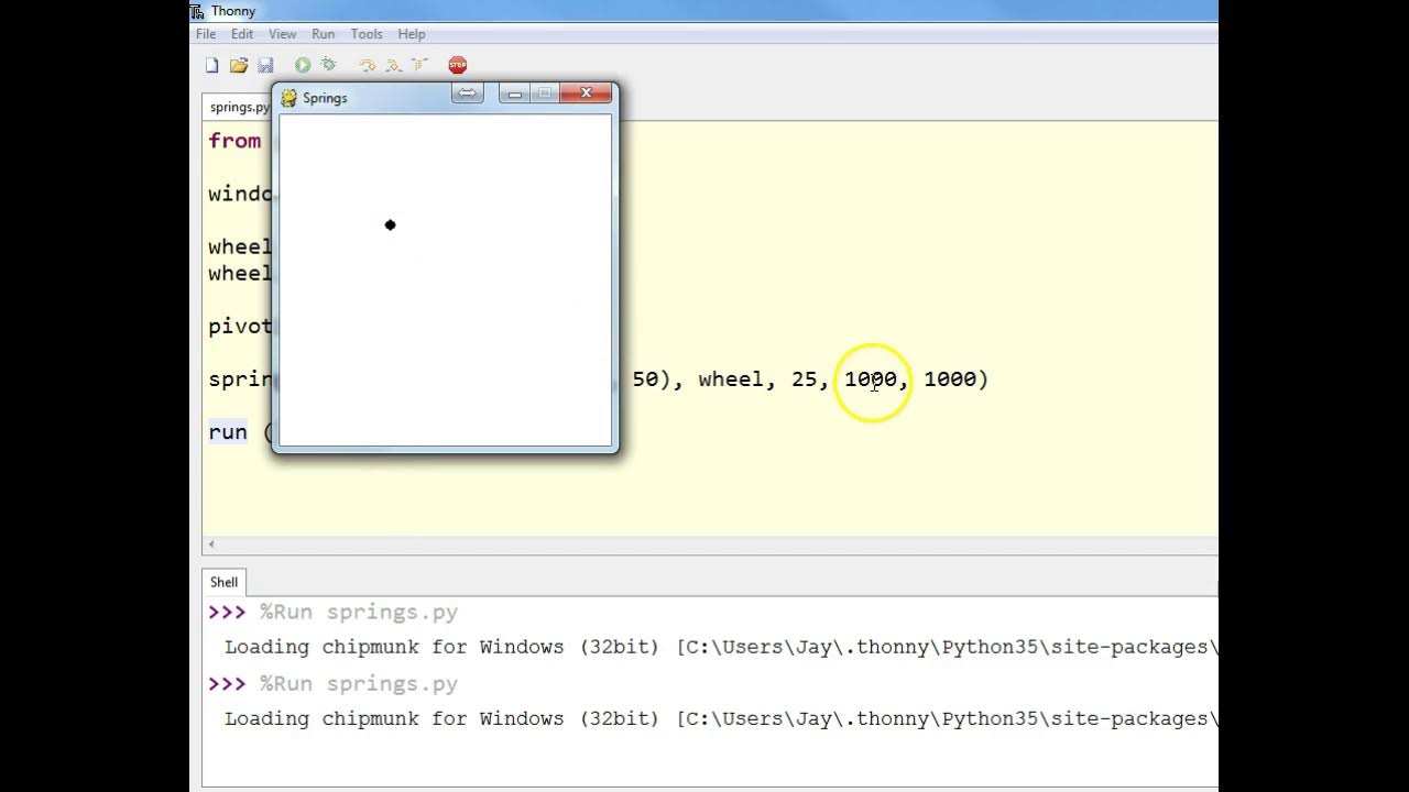 PyPhysicsSandbox Springs - YouTube