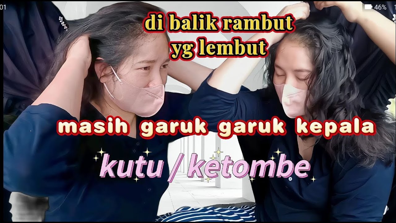Cari kutu || di balik rambut halus,masih ada kutu/ketombe || ASMR ...
