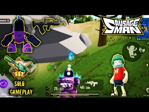 Sausage man plays Solo gameplay Sausageman QBZ weapons +6 Scope vector+ ...