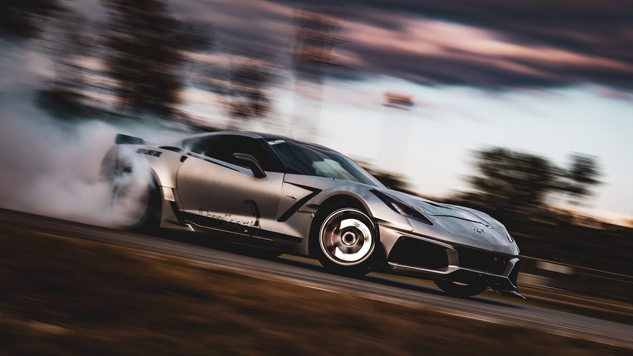 Corvette slow-motion Mayhem & Money drift at Speedsportz Racing Park ...