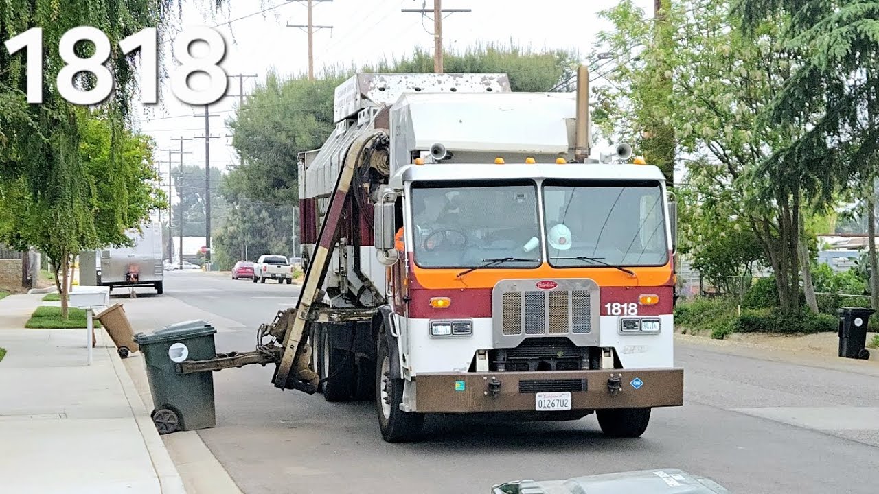 Yucaipa Disposal ~ Peterbilt 320 Amrep Garbage Truck Revving Hard - YouTube
