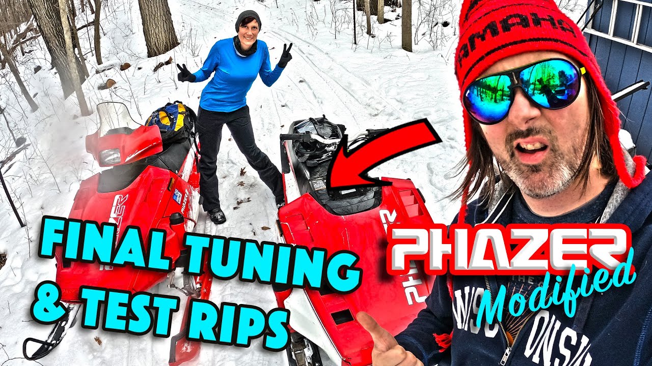 PHAZER 2 MOD SLEDS X 2 FIRST TEST RIPS! High Perf Pipes, Seats, Fuel ...