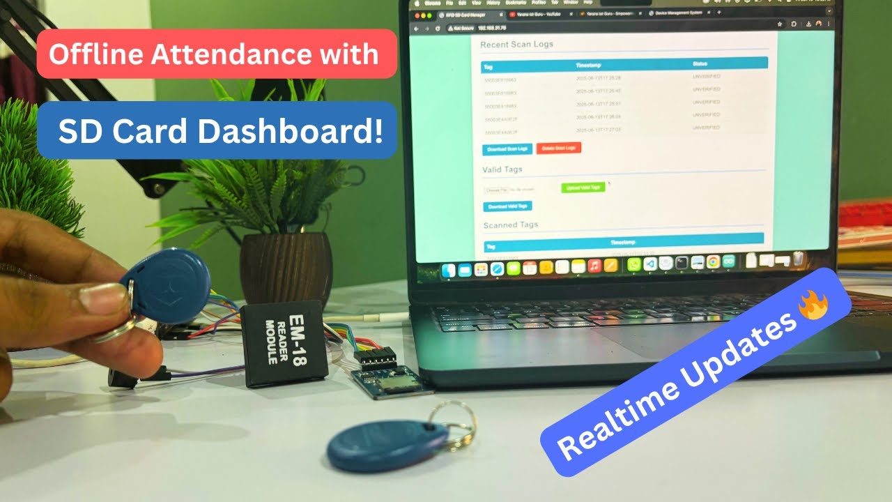 Smart Offline RFID Attendance with ESP32 & EM-18 | SD Card, WiFi ...