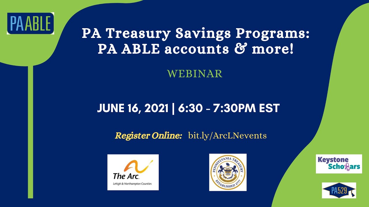 PA Treasury Savings Programs: PA Able & more - YouTube