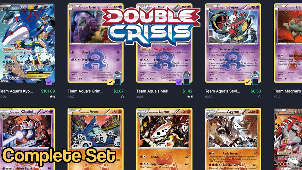 Pokemon Completed Set (Double Crisis) - YouTube