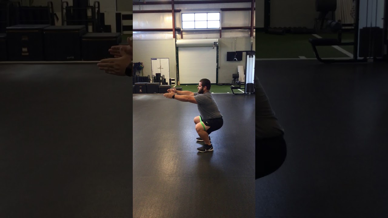 ISO Squat Hold w/Mini Band - YouTube