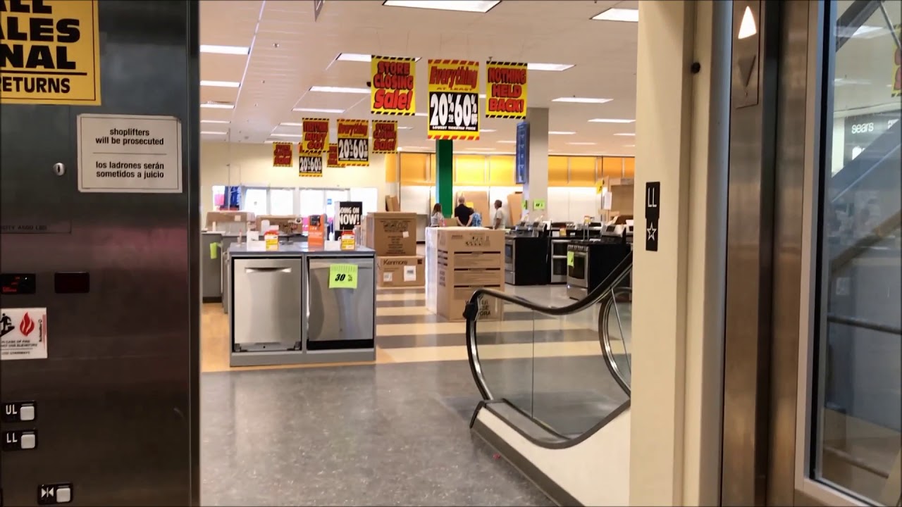 Last Ride: Schindler Hydraulic "Scenic" Elevator at Sears in The Mall ...
