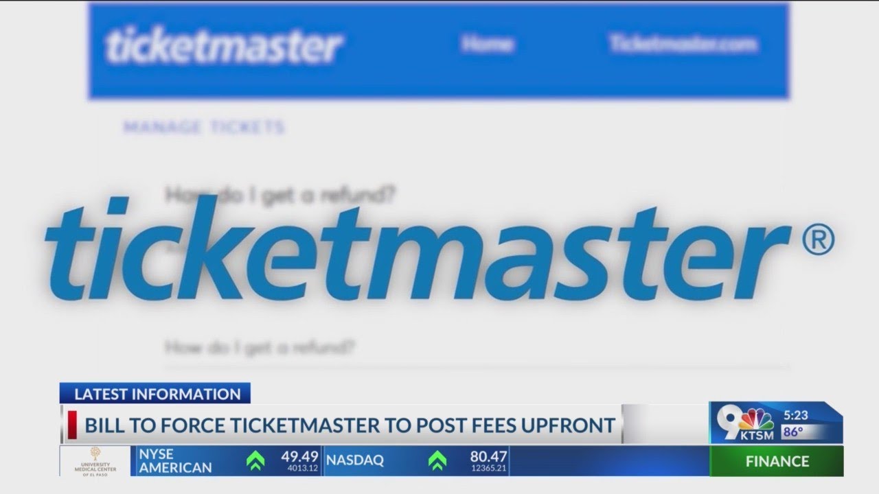 New bill would force Ticketmaster to post fees upfront. - YouTube