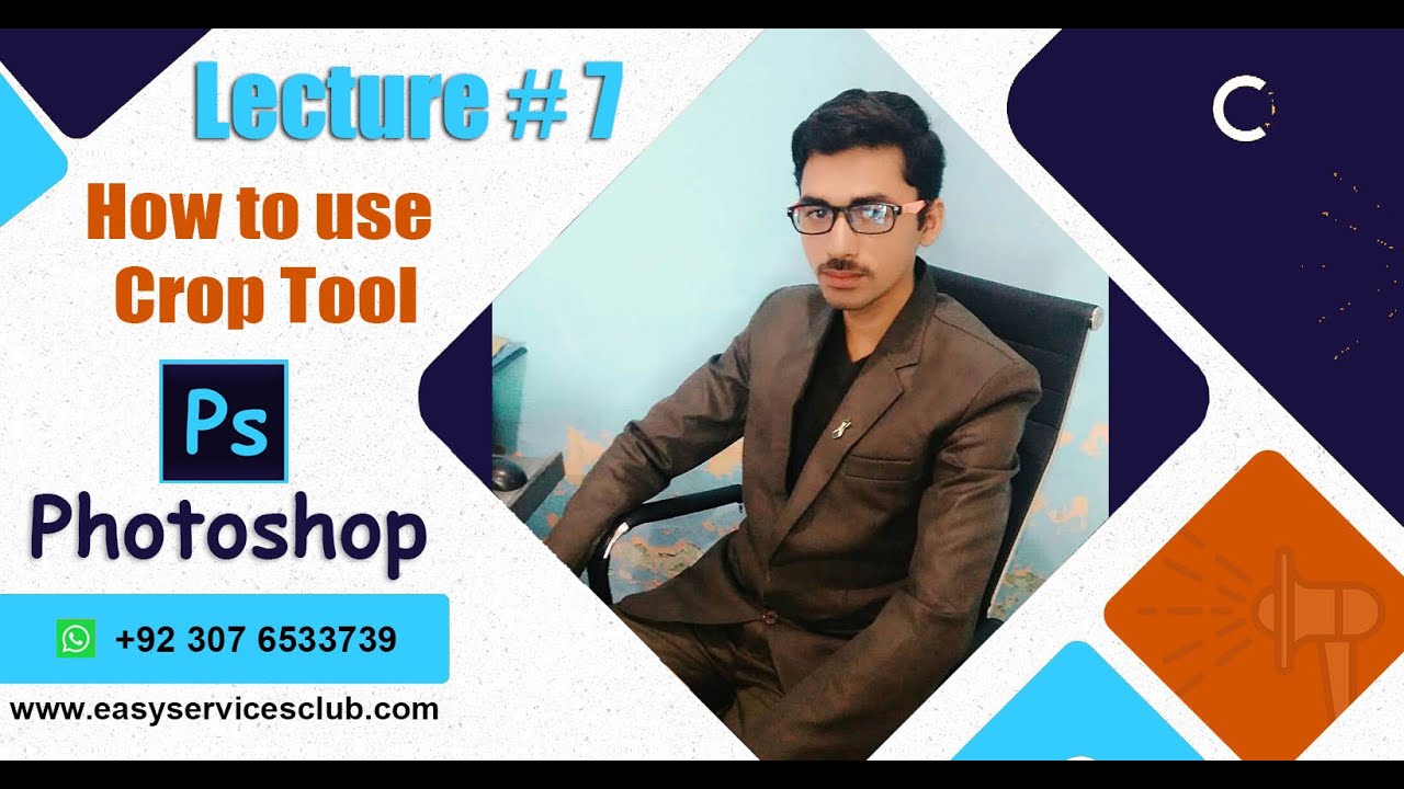 How to use Crop Tool and Resize image in Adobe Photoshop CC Lecture #7 ...
