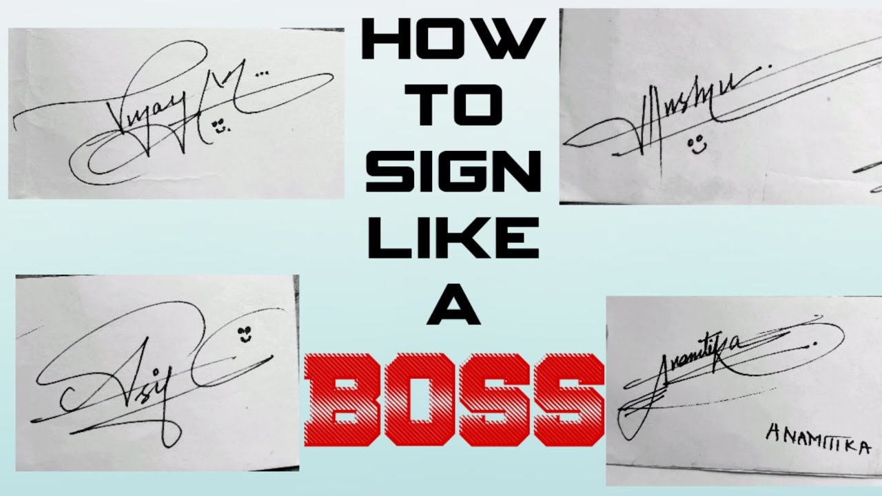 How to sign like a BOSS 😎|Professional Signature|Apne naam ki sahi sign ...