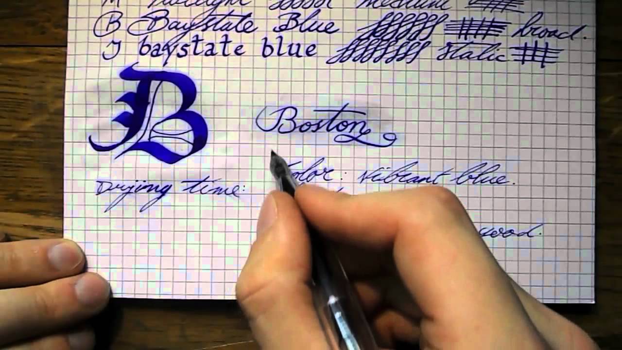 Inkcylopedia Baystate blue - YouTube
